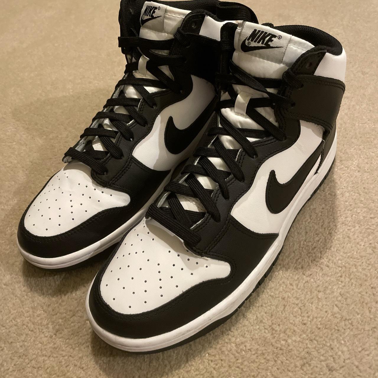 Nike dunk high pandas - white black. #nike #pandas... - Depop