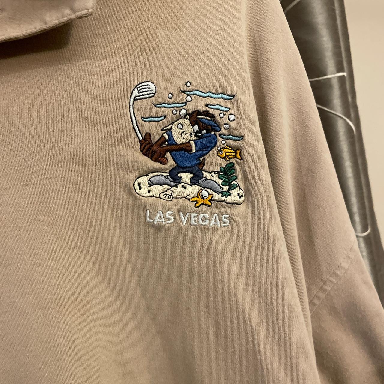 Vintage 1999 Taz golf shirt Warner bros Size... - Depop