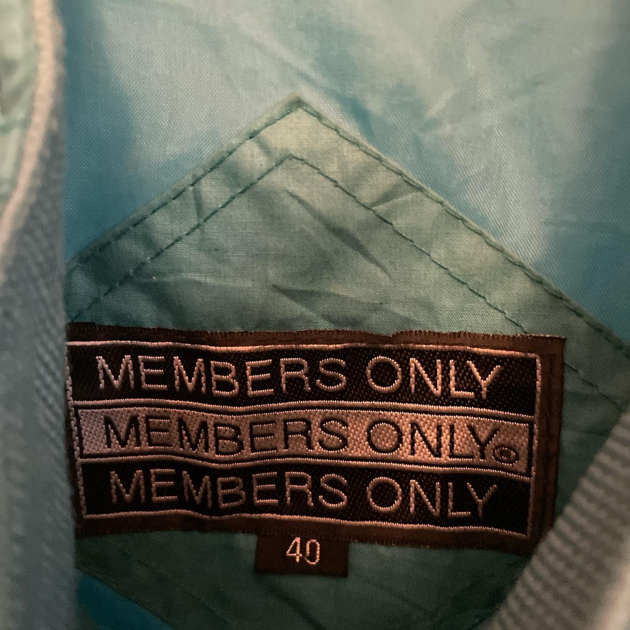 Vintage Teal Members Only Jacket Size large FREE... - Depop