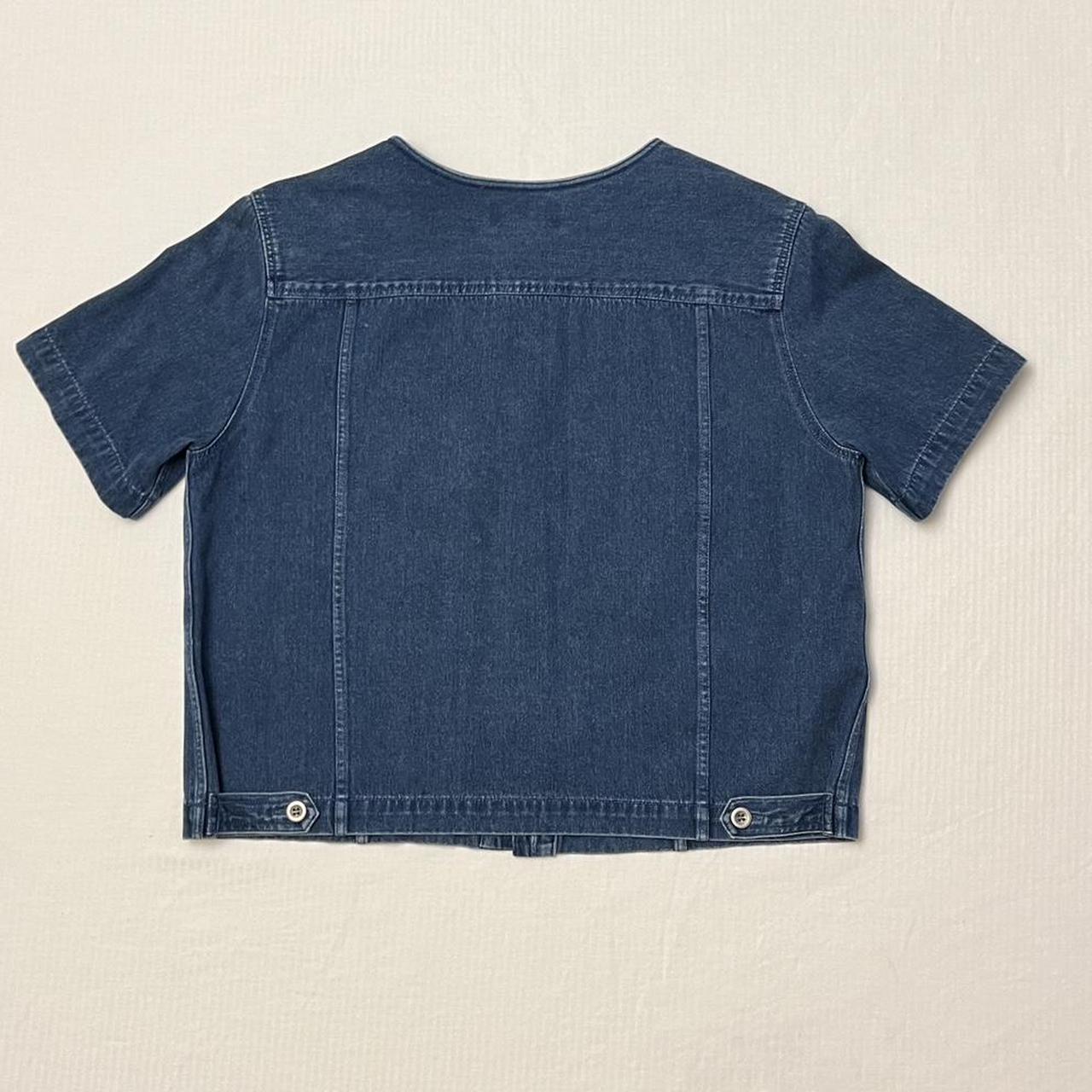 Vintage Bechamel embroidered jean jacket top Fit... - Depop