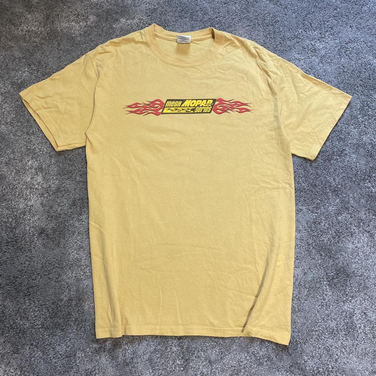 Y2K RACING TEE- MEGA MOPAR SERIES - YELLOW TSHIRT-... - Depop