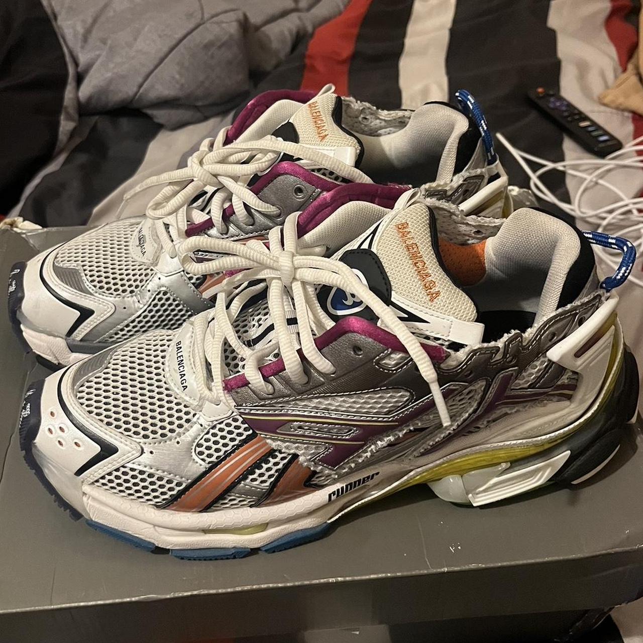 balenciaga multi color track runners. size 43. 9.5... - Depop