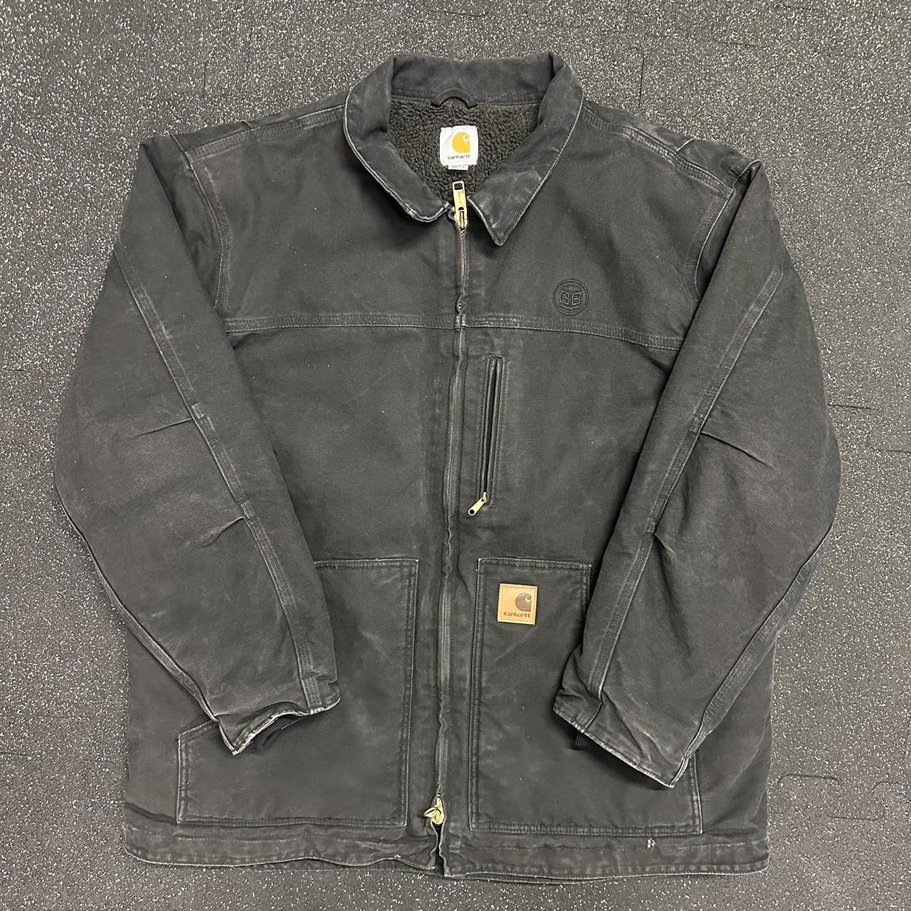 Vintage Black Carhartt Jacket. Tagged XL Condition:... - Depop