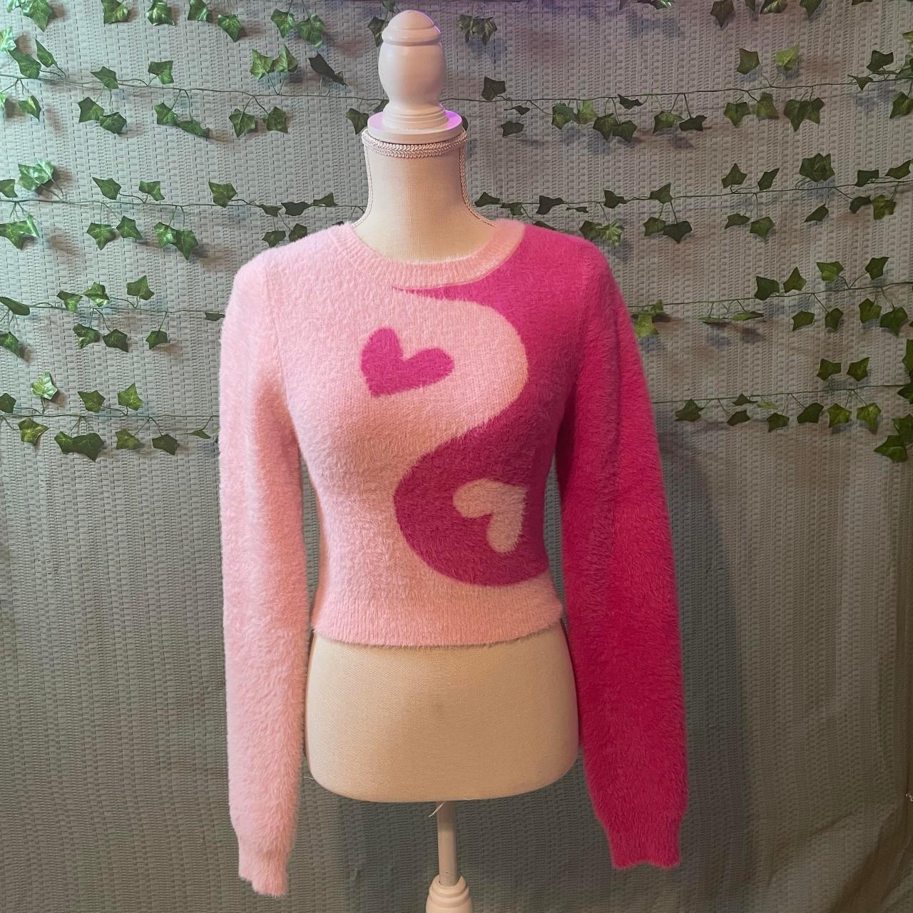 Pretty Garbage pink fuzzy top Sizes S & L available... - Depop