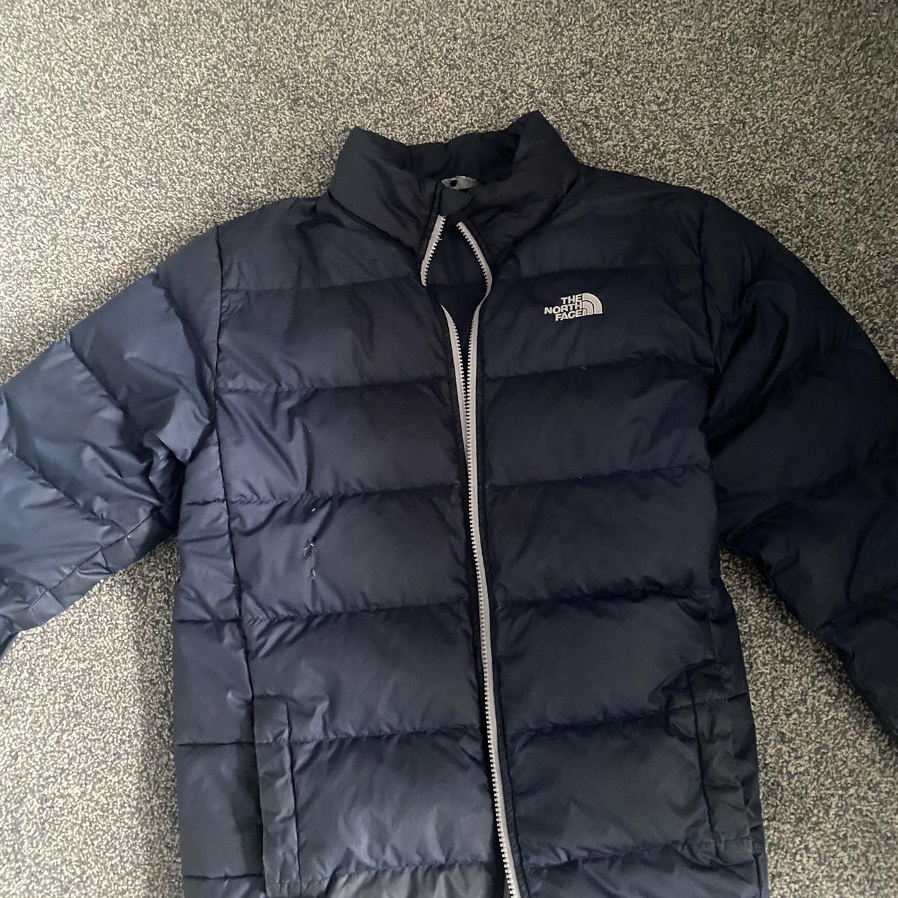 navy North Face puffer jacket small mens A few tiny... - Depop