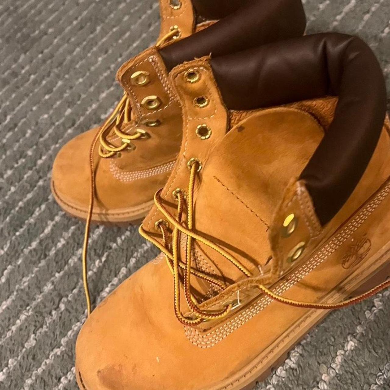 TIMBS classic timberland boots Small staining as... - Depop