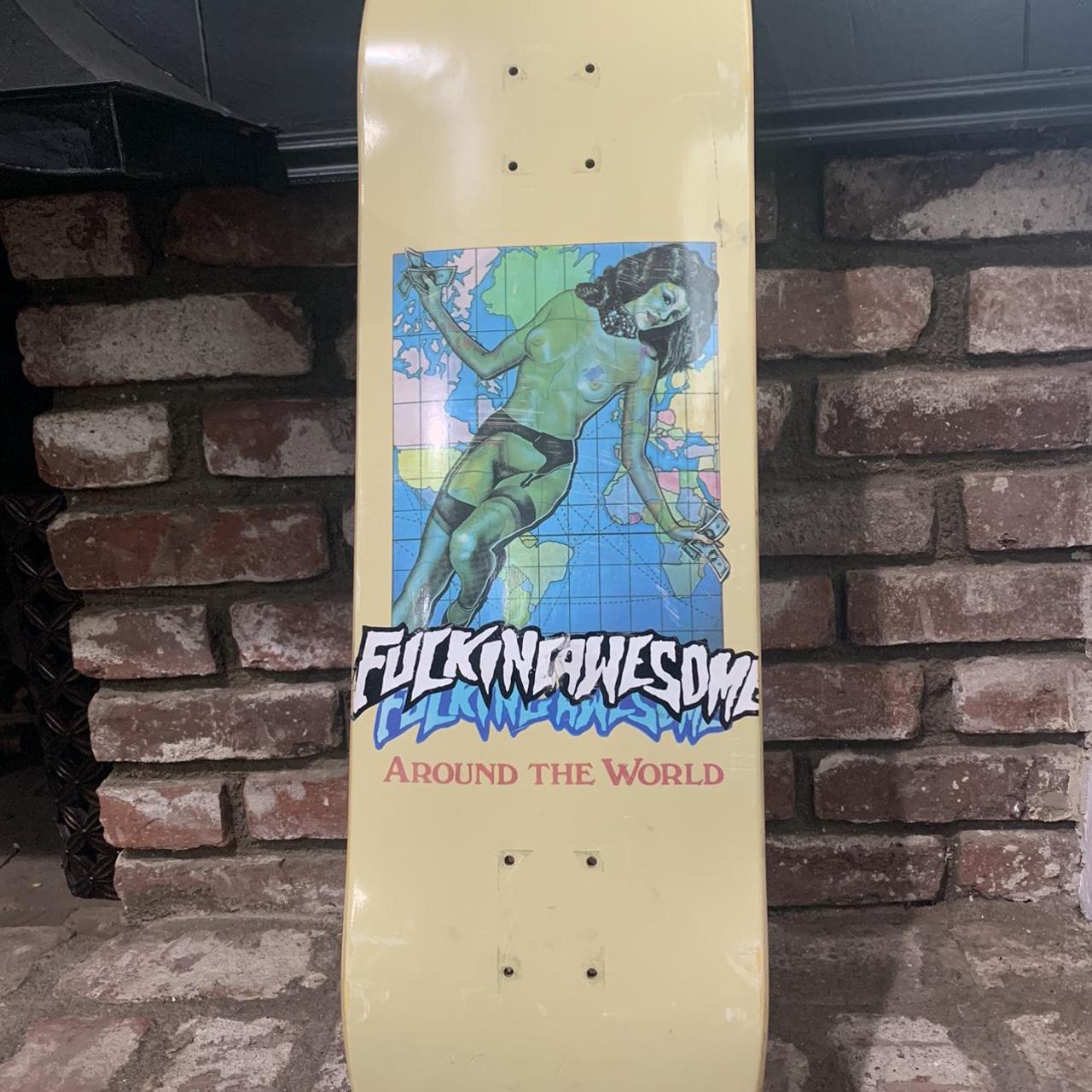 FA fucking awesome skateboard deck size 8.5 gripped.... - Depop