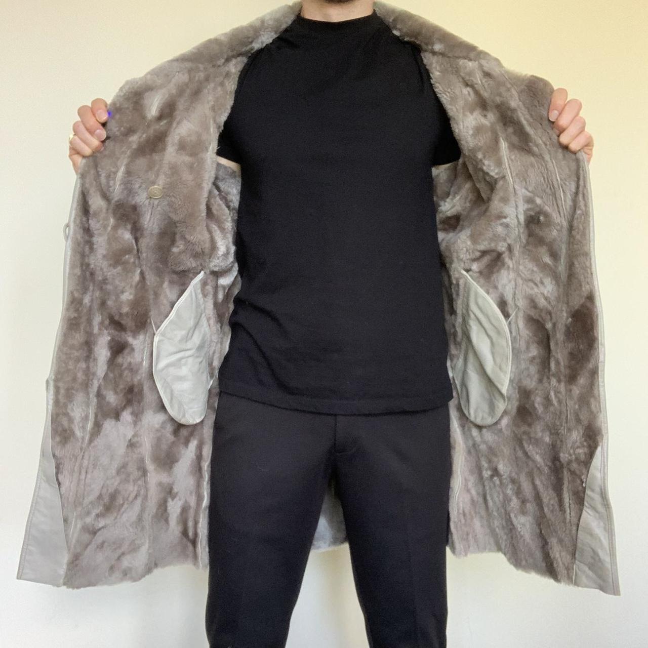 100% REAL Genuine Sheepskin Shearling Suede... - Depop