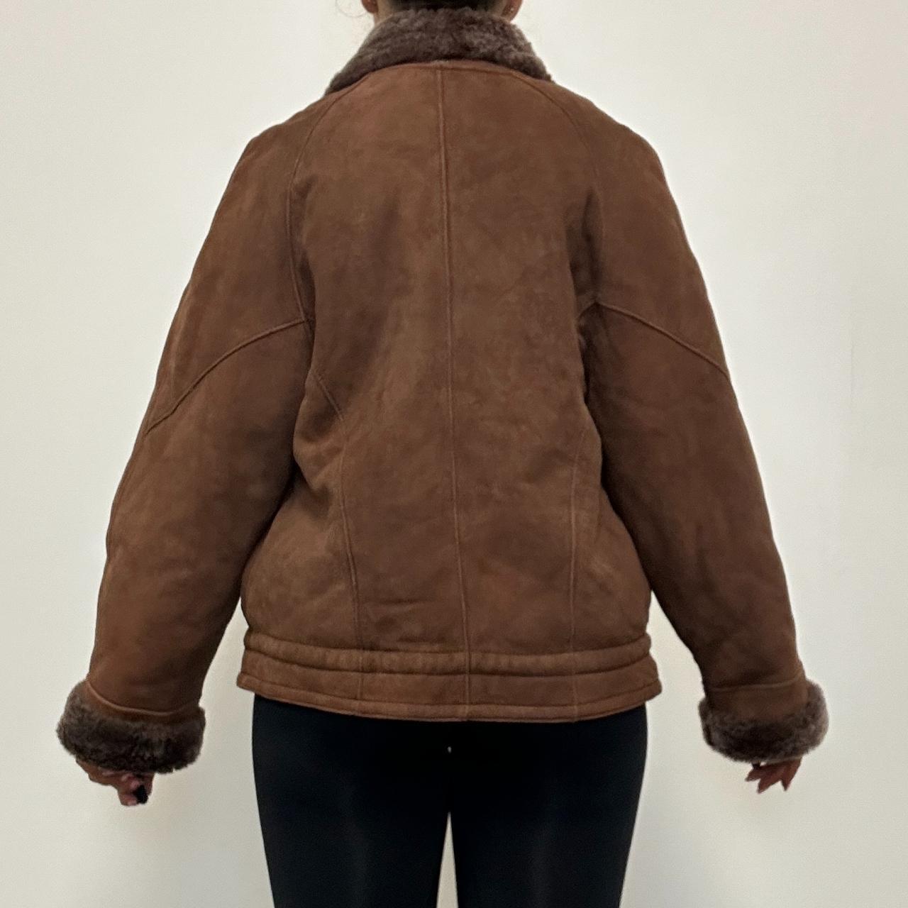 678 100% REAL Genuine Sheepskin Shearling Suede... - Depop