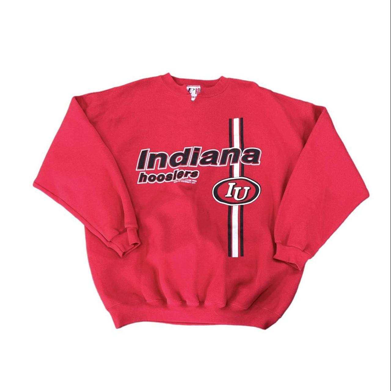 Indiana IU Hoosiers 90s Logo Athletic Crewneck Size... - Depop
