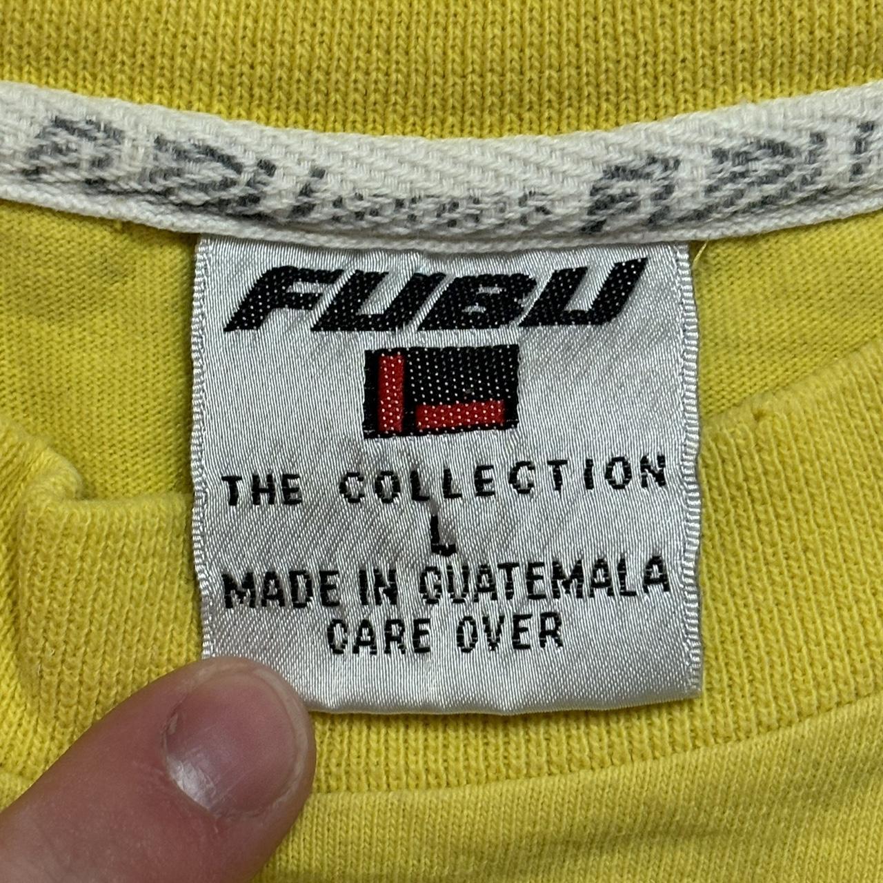 Baggy Y2K Yellow Fubu Tshirt No flaws Measurments Shown - Depop