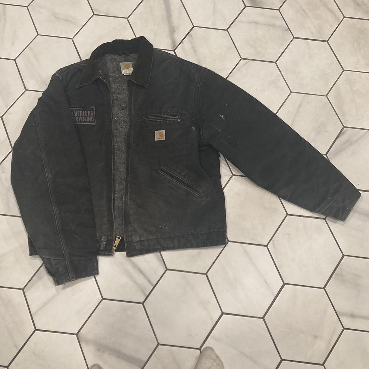 Vintage Carhartt Detroit jacket Cool fade Great... - Depop