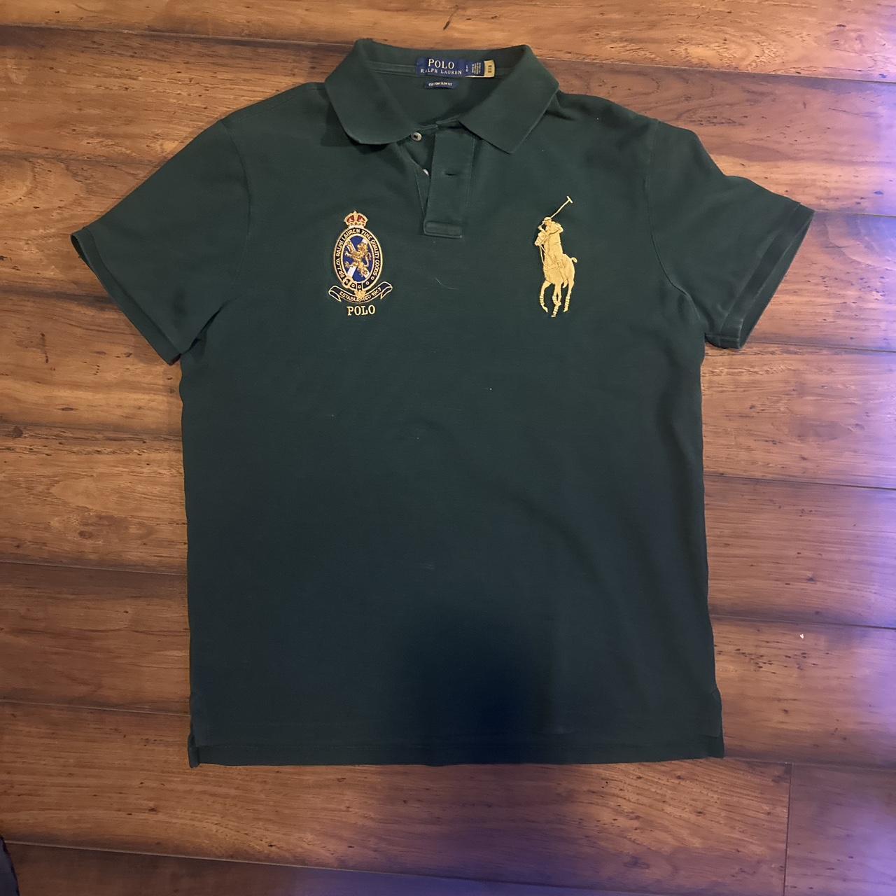 Big pony Polo Ralph Lauren green polo shirt #polo - Depop