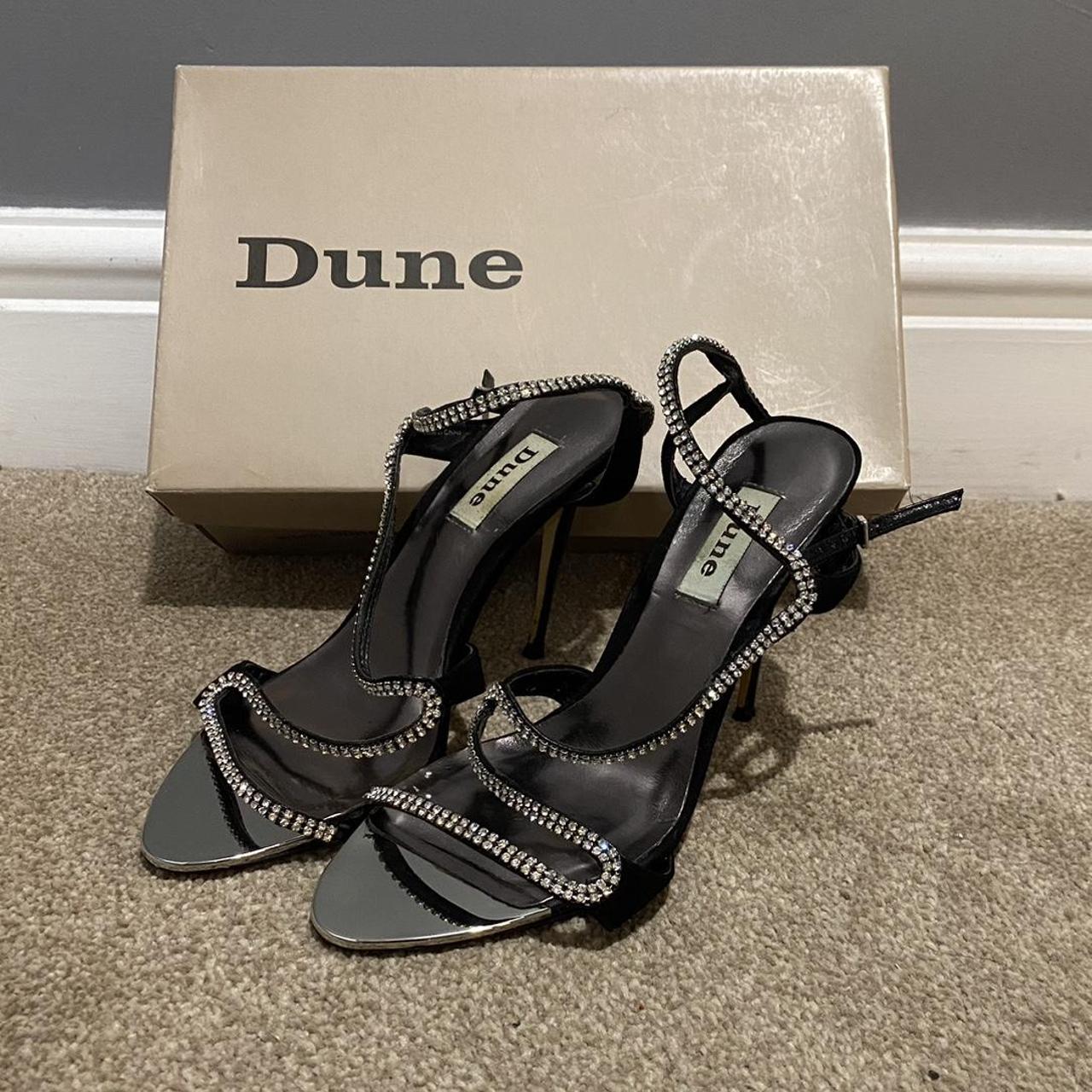 Dune hyper heels Black suede, swial diamante Very... - Depop