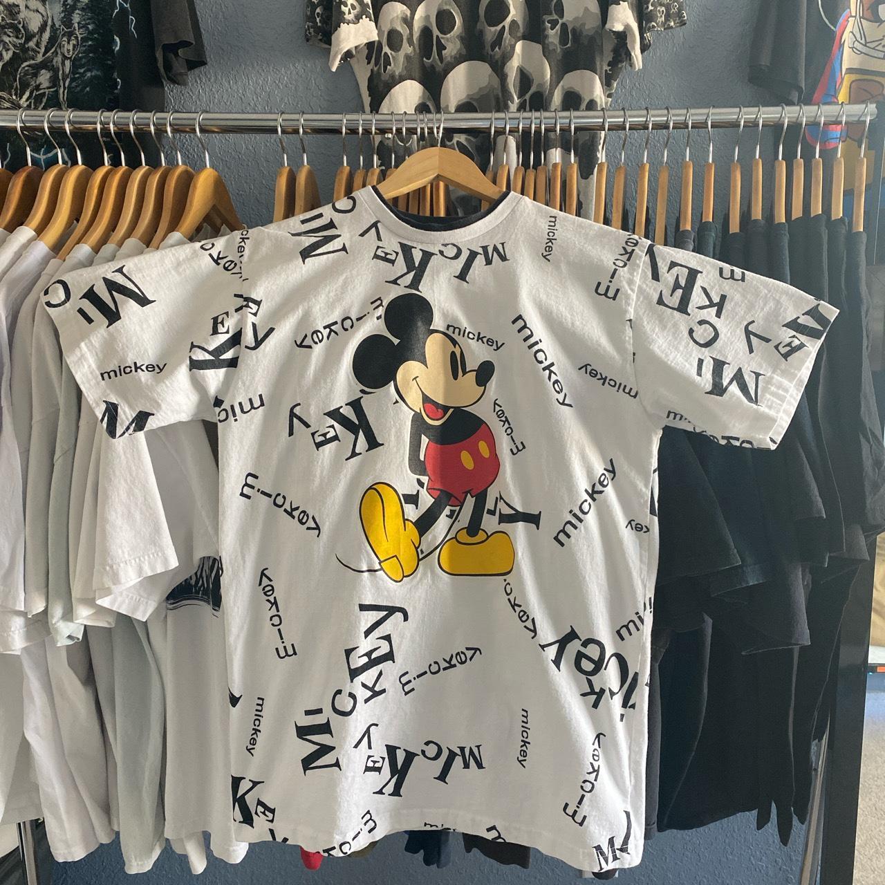 90's Vintage Mickey AOP 🐭 🪄 Size L/XL (P2P 20", T2B... - Depop