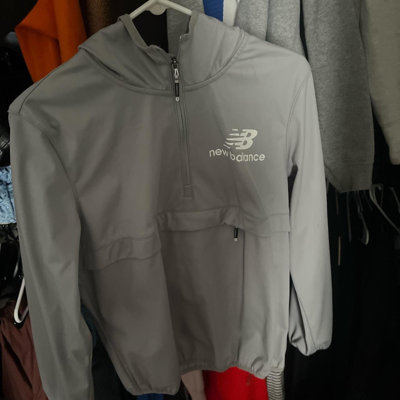 new balance wind breaker quarter-zip - Depop
