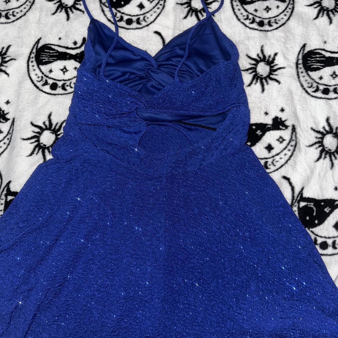 sparkly blue hoco dress from windsor 💙 size L worn... - Depop