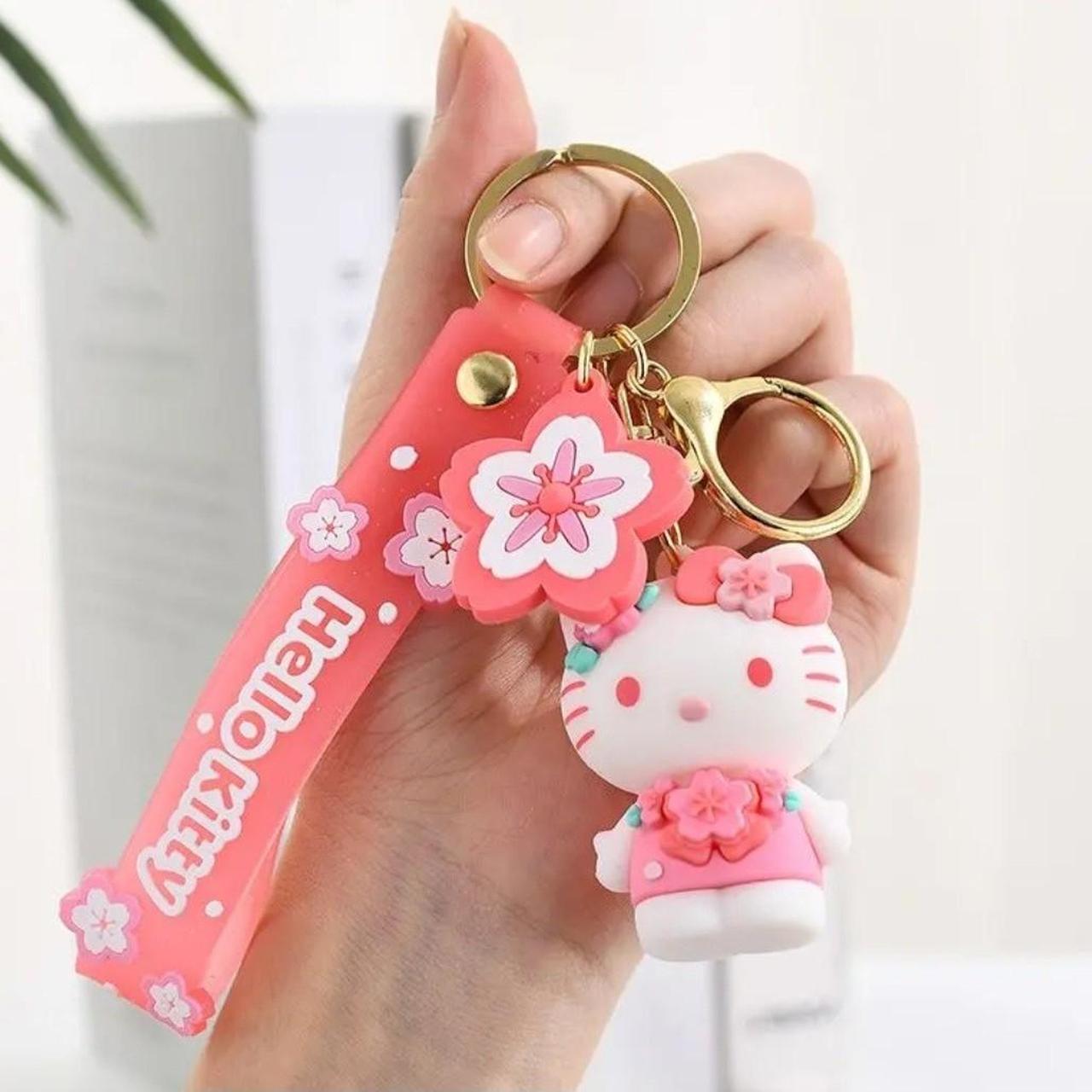 Hello Kitty keyring / bag charm (sakura... - Depop