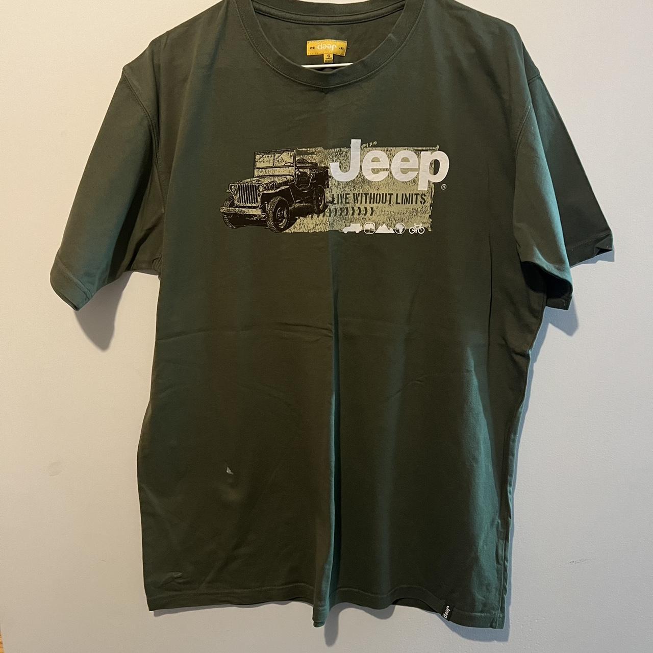 Vintage Jeep “Live Without Limits” green t-shirt,... - Depop