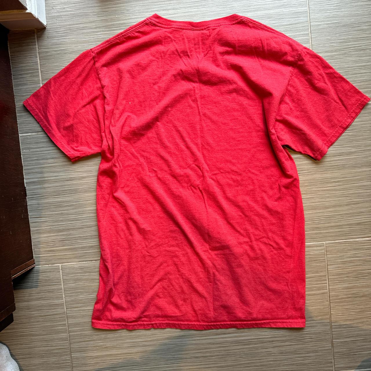 Vintage Red graphic t-shirt with a Los Angeles... - Depop