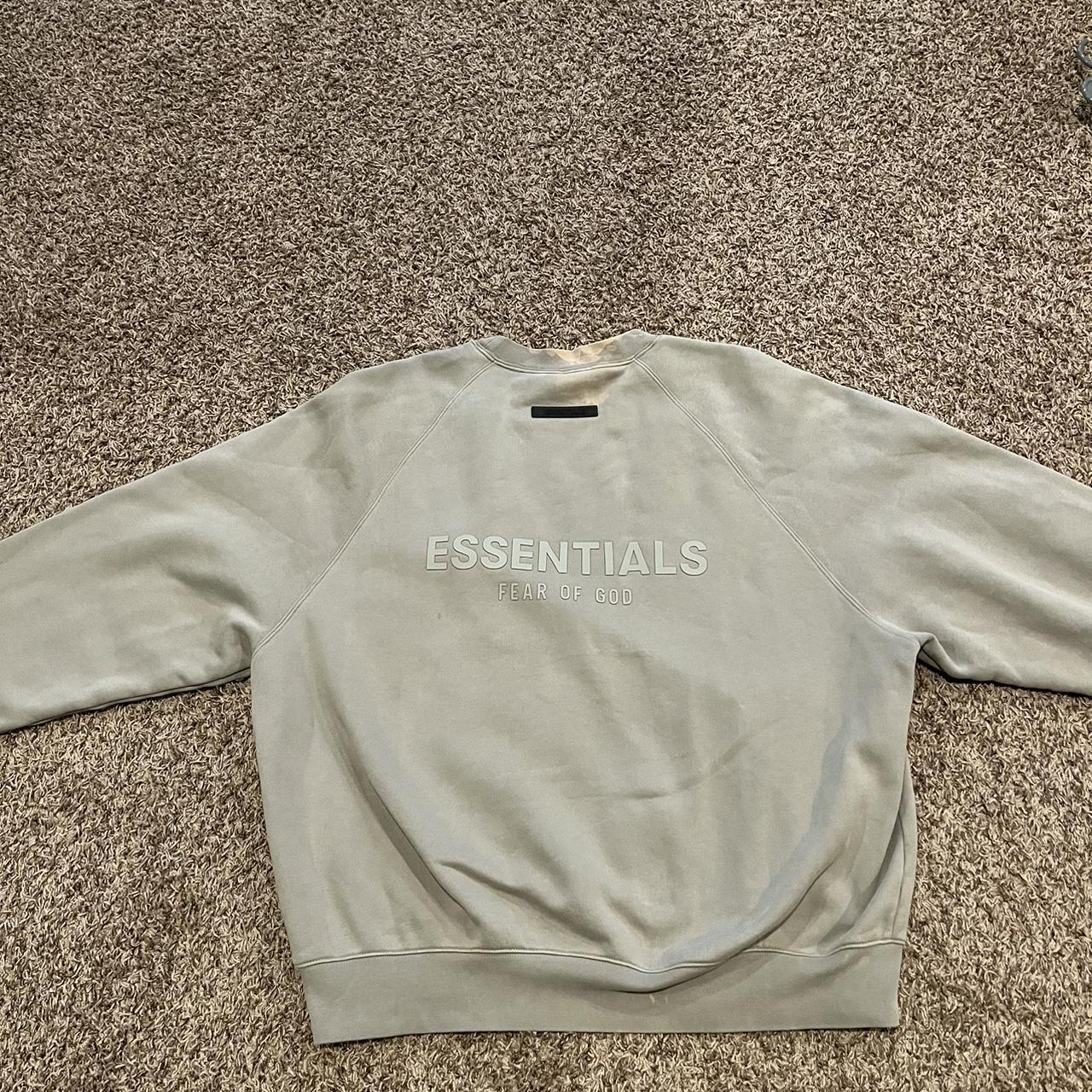 Essentials crew neck (small bleach stain on back of... - Depop