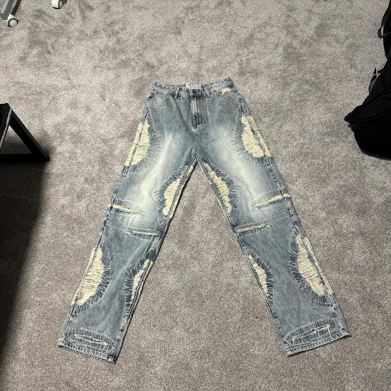 Vale state mirror denim Super nice distressing... - Depop