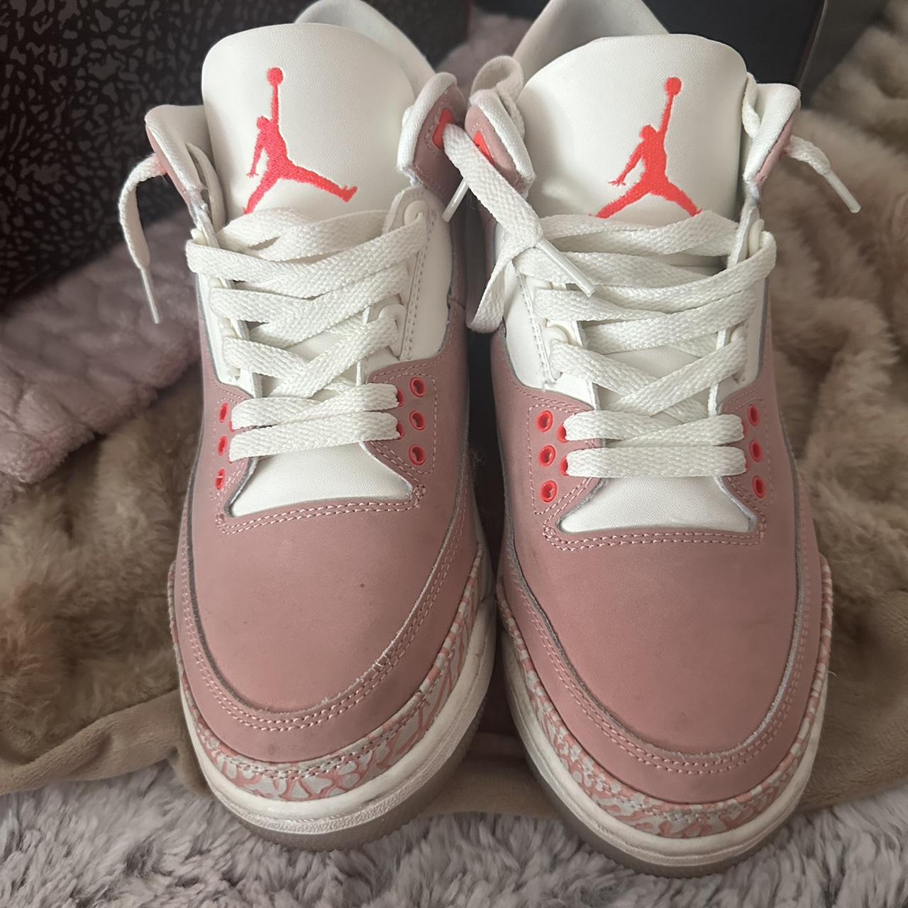 Rust Pink Jordan 3 Worn a couple of times but in... - Depop