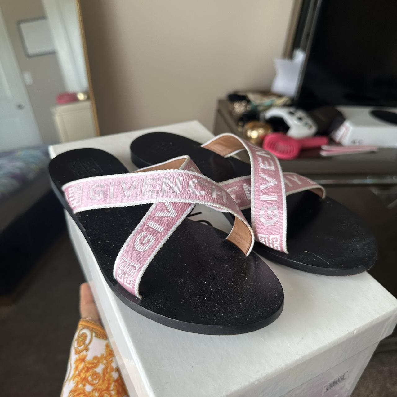 Givenchy pink and white sandals #givenchy... | Depop