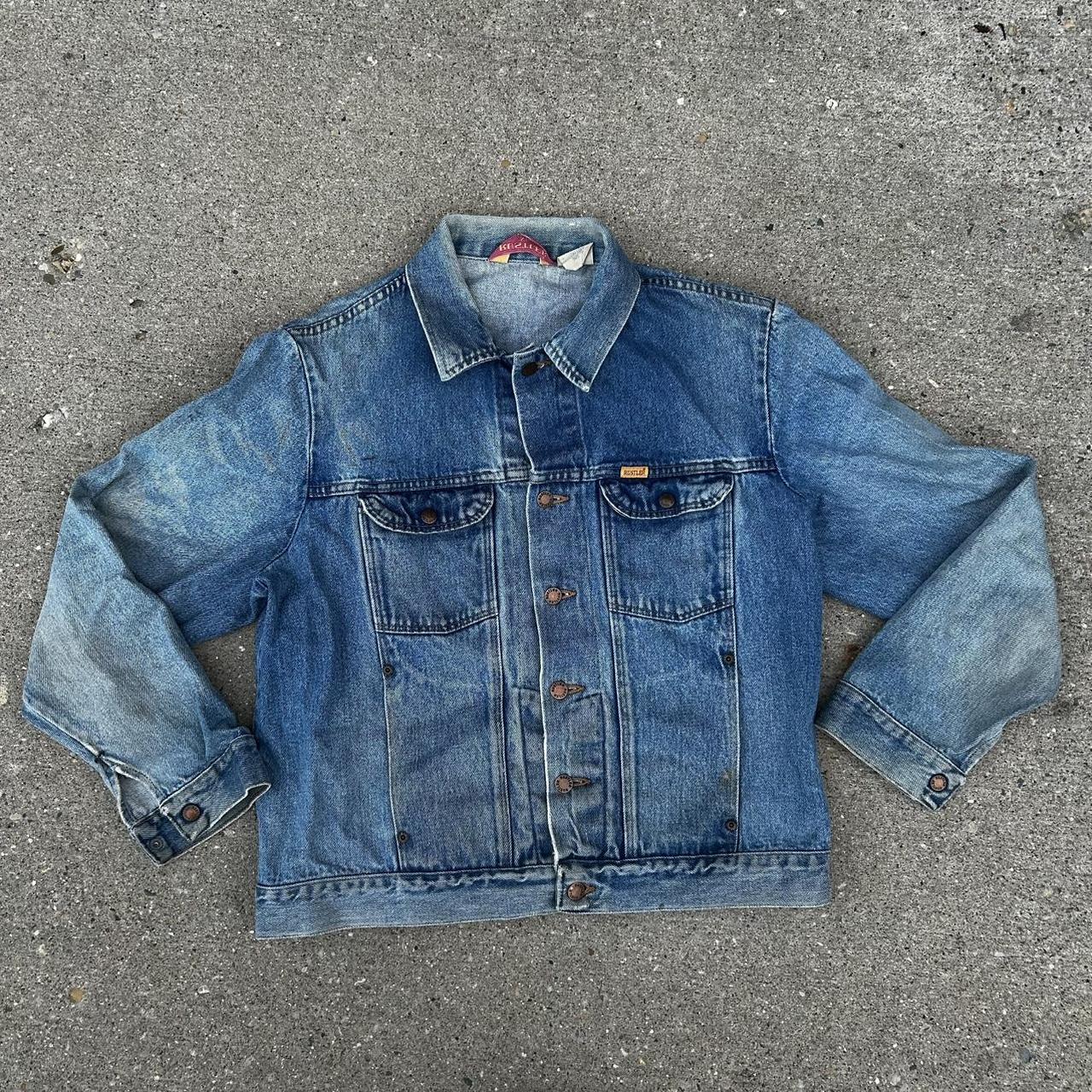 Rustler denim jacket with a worn-in look #denimjacket - Depop
