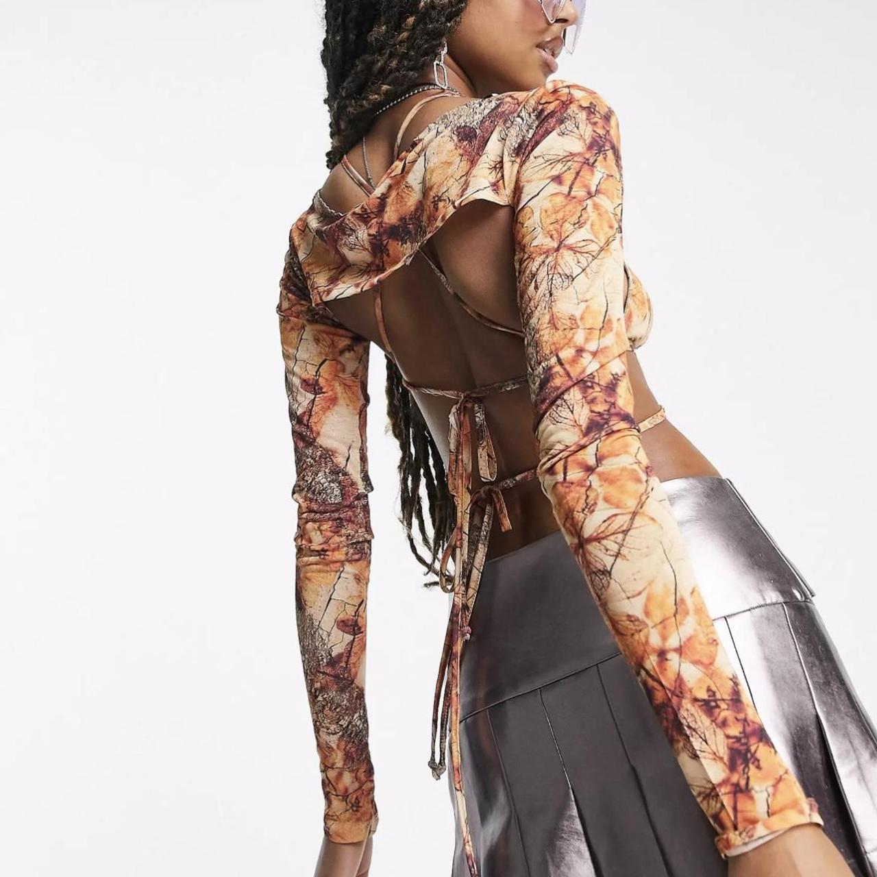 Jaded London extreme cut out detail long sleeve crop... - Depop