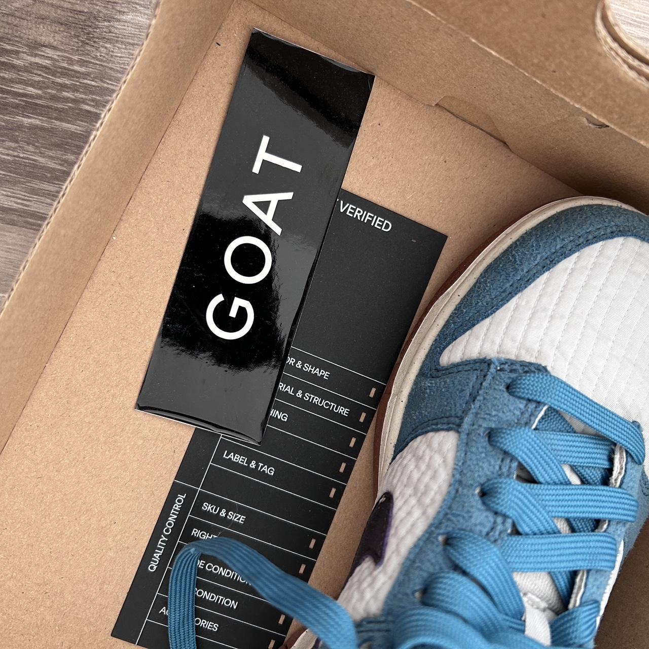 nike rift blue dunks in super good condition worn... - Depop