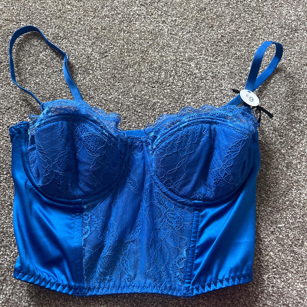 Primark corset top in electric blue size 34c brand... | Depop