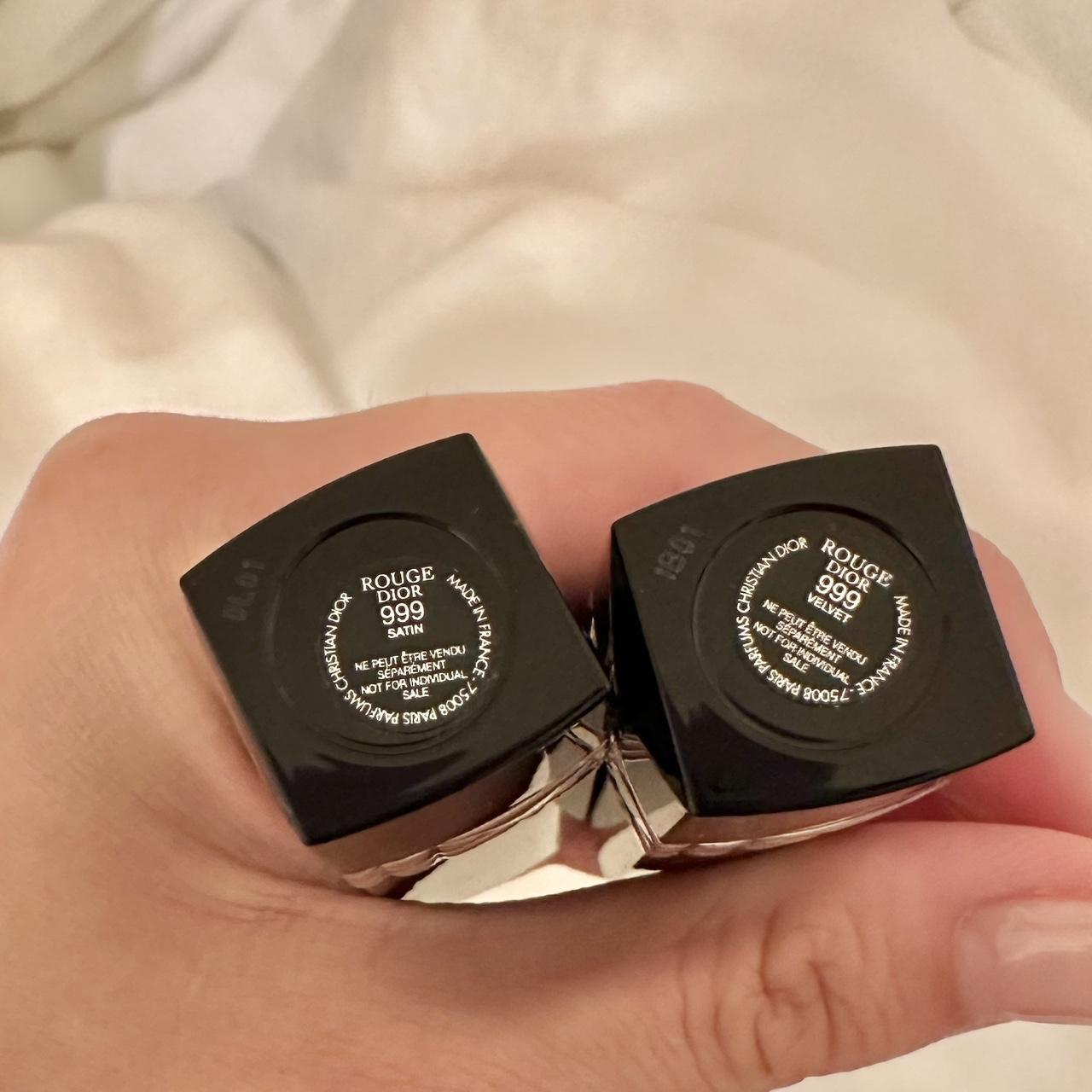 Two Dior mini lipstick set One in velvet 999 and... - Depop