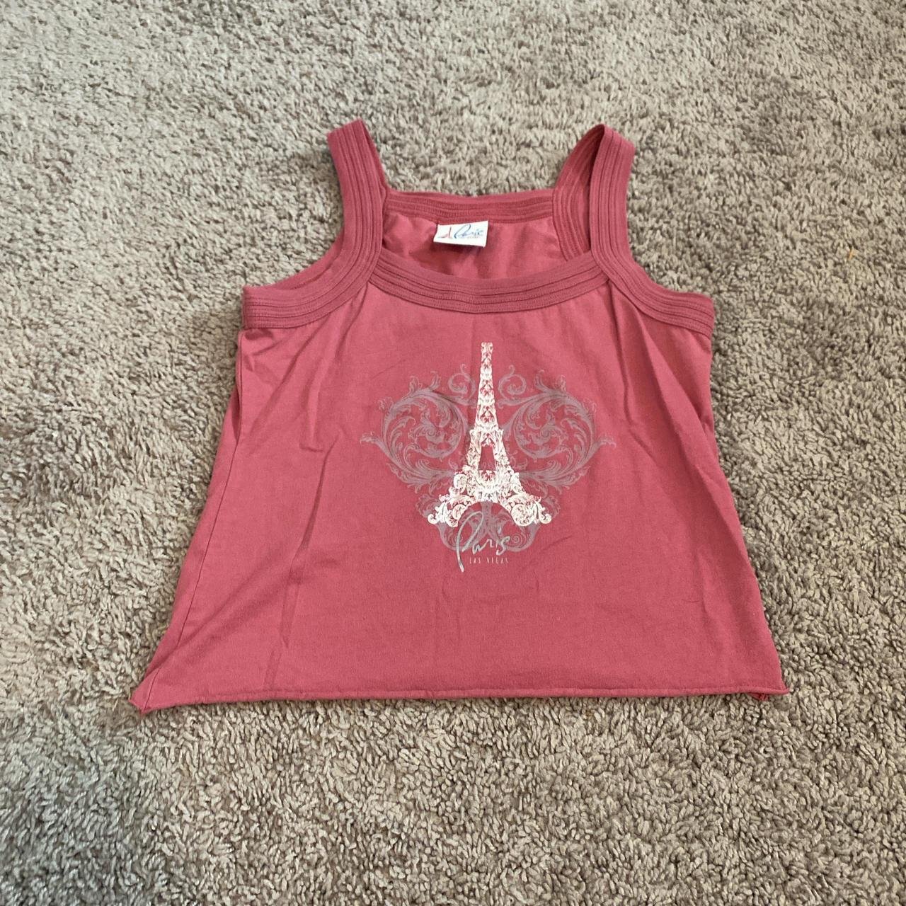 y2k pink graphic tank top - Depop