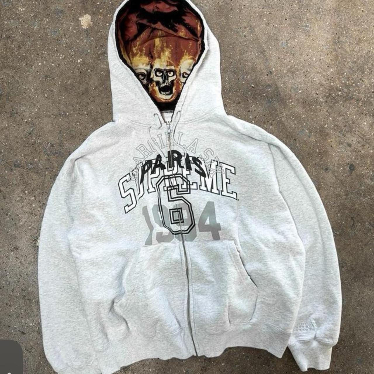 MM6 Skull Supreme Zipup... - Depop
