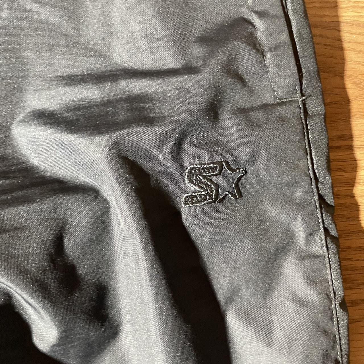 Grey starter pants with adjustable waistband... | Depop