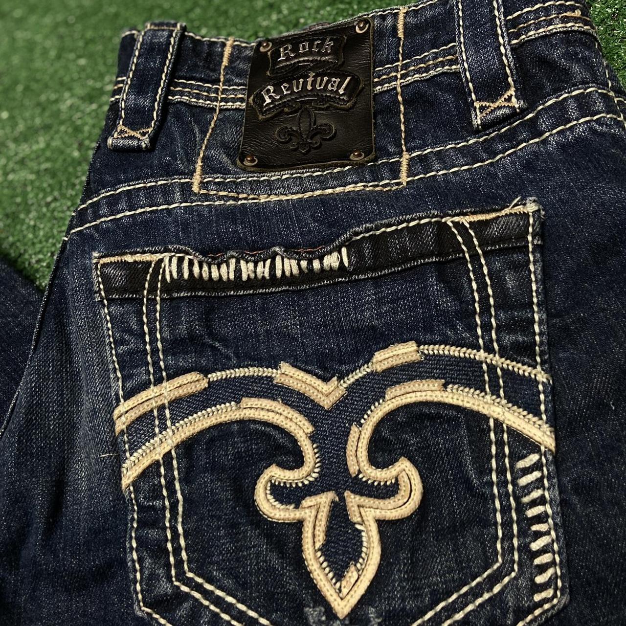 Men’s y2k Rock revival pants size 33 Inseam:... - Depop