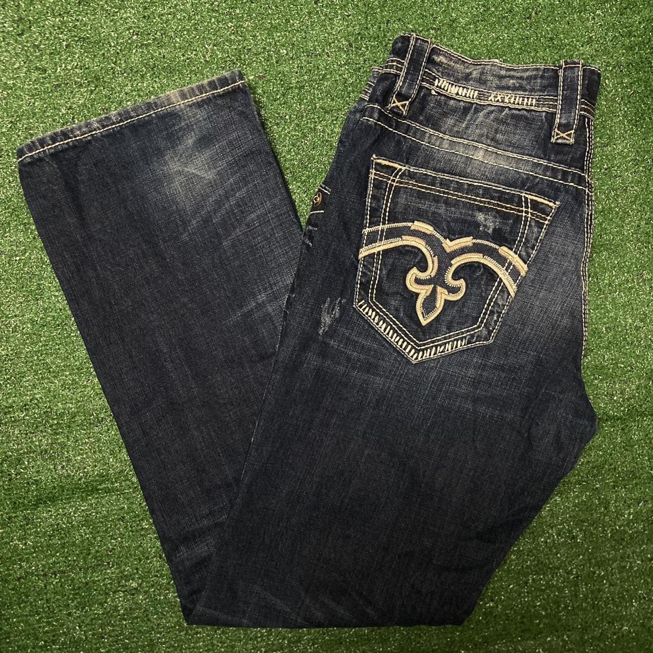 Men’s y2k Rock revival pants size 33 Inseam:... - Depop