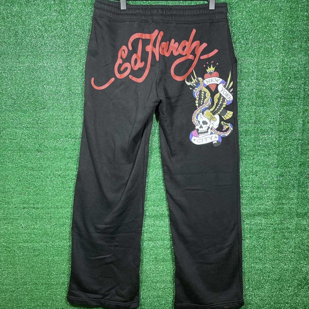 Modern Ed Hardy sweat pants size medium and in good... | Depop