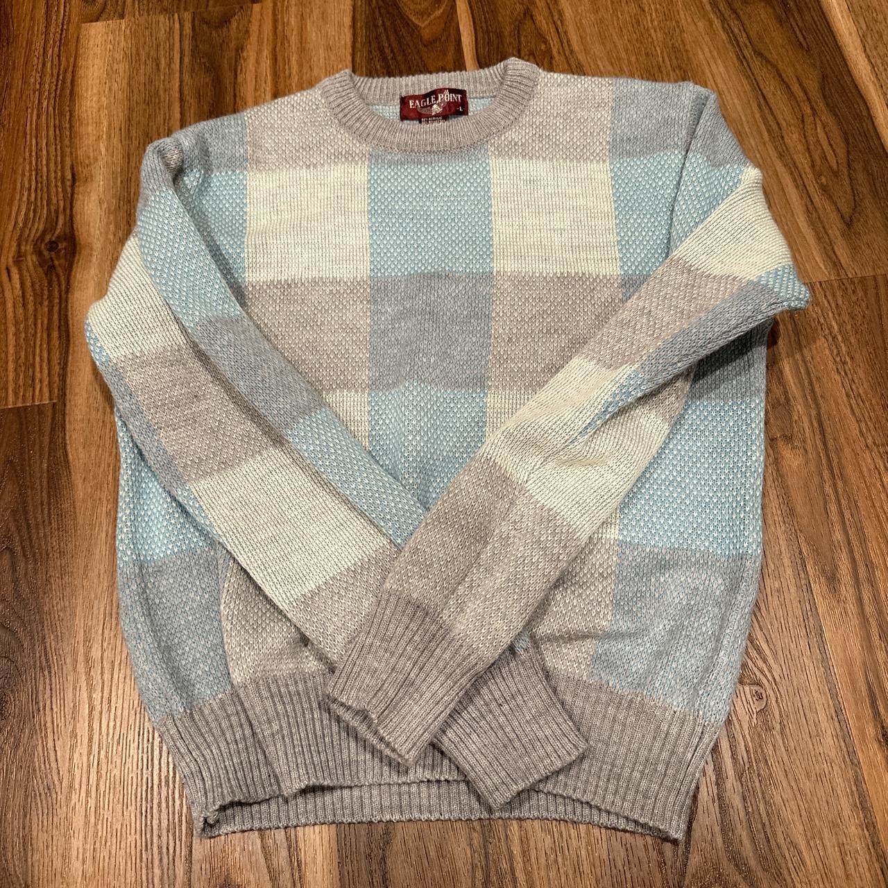 Size large knit sweater. Nice vintage and warm feel... - Depop