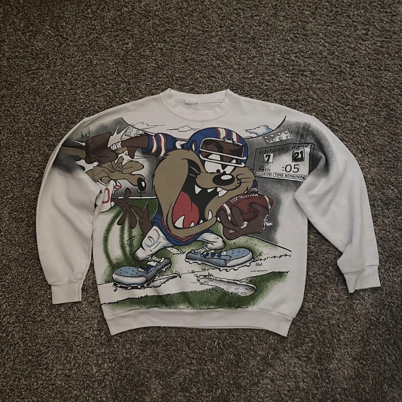 Super sick vintage Looney Tunes Taz x NFL all over... | Depop