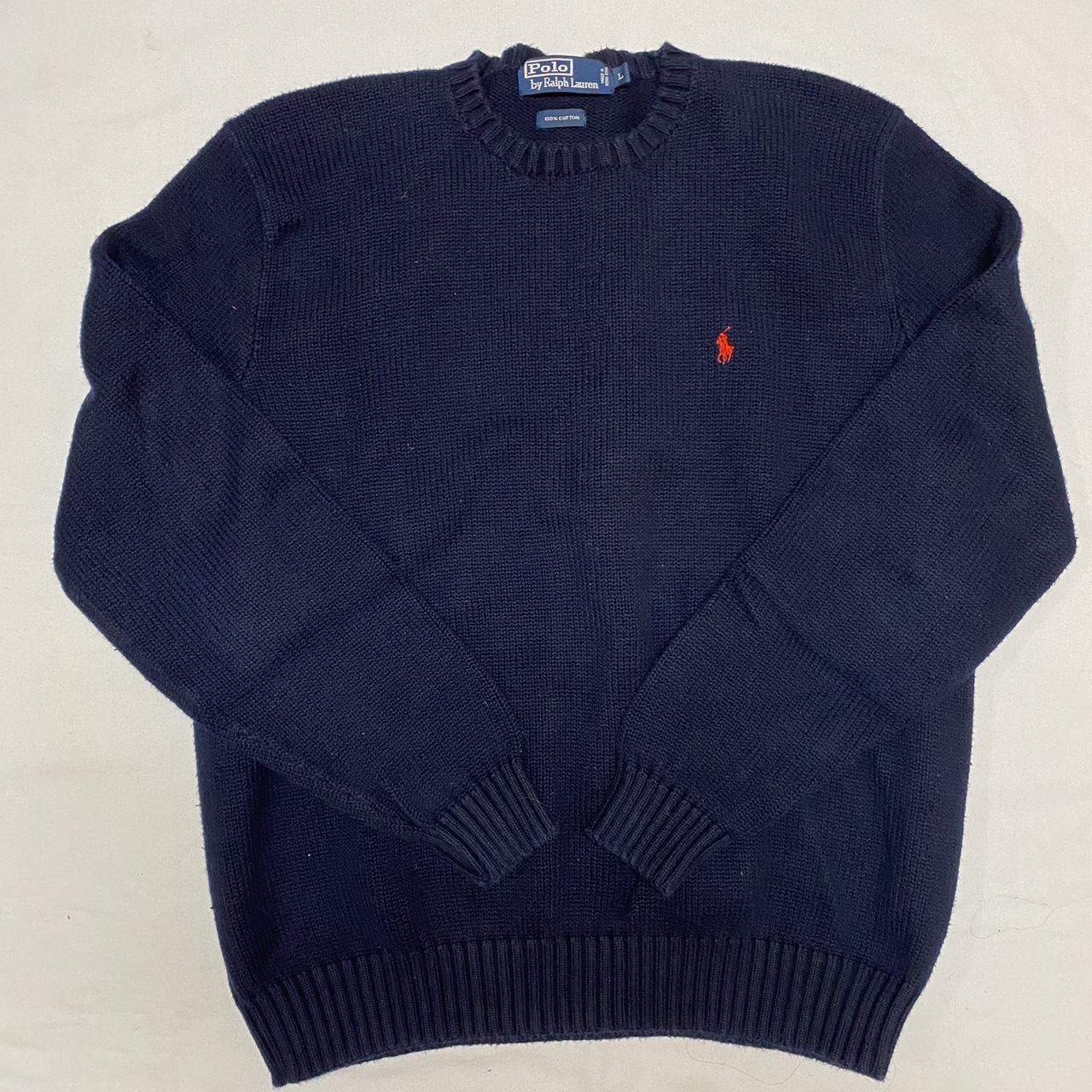 Vintage Polo Ralph Lauren Sweater Men Large Navy... - Depop
