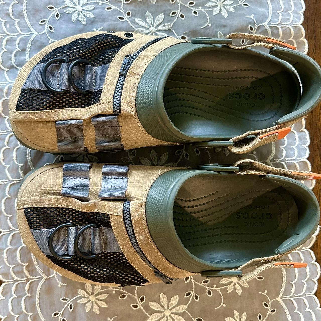 Japanese beams collab fishing vest crocs Size:... - Depop