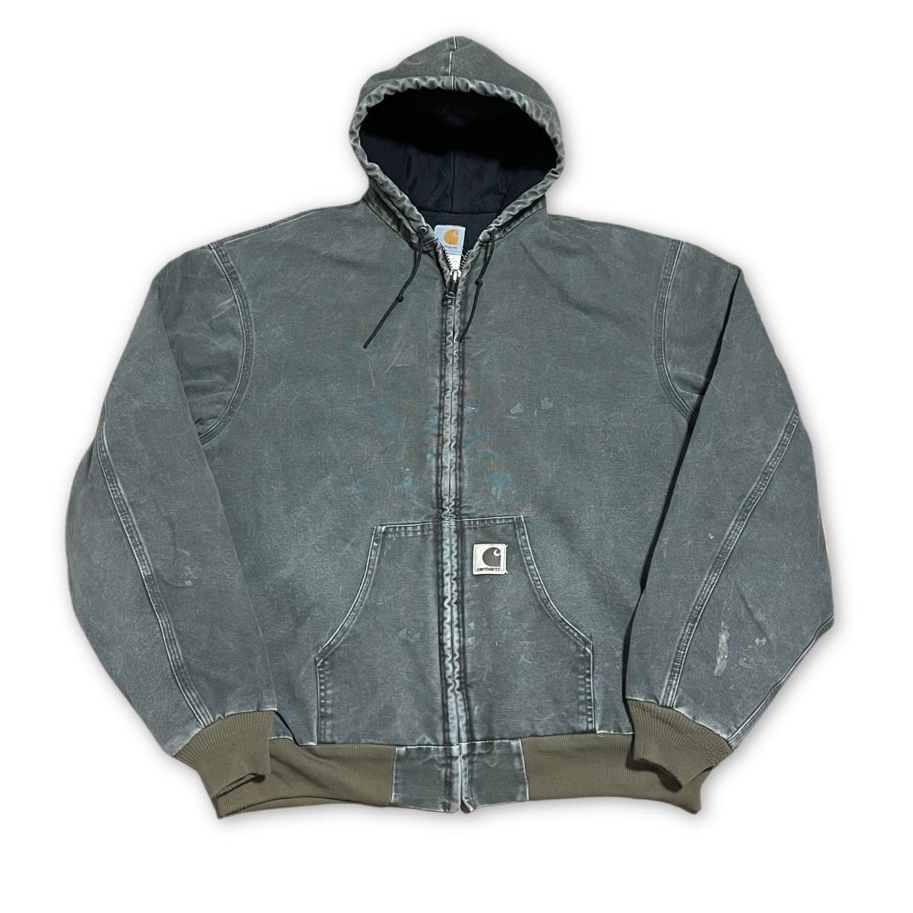 Vintage Carhartt Active Jacket 2XL Mens Grey Full... - Depop