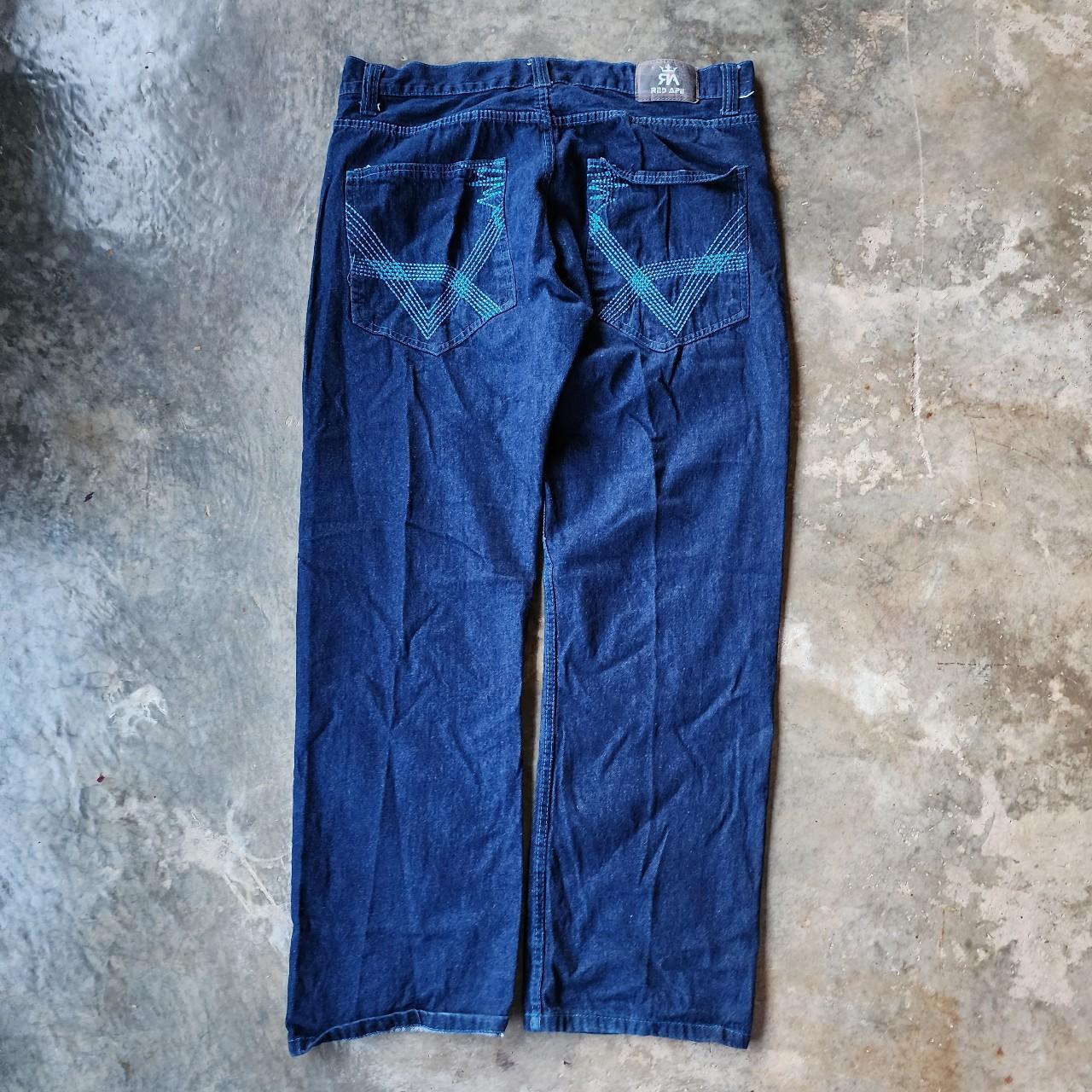 Baggy red ape jeans ‼️ These are so dope love the... - Depop