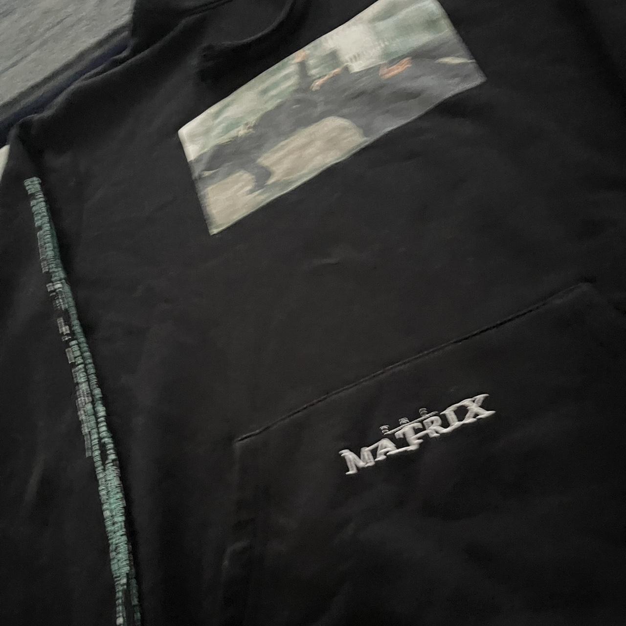 Rare Matrix hoodie dope designs on front and sleeves... - Depop