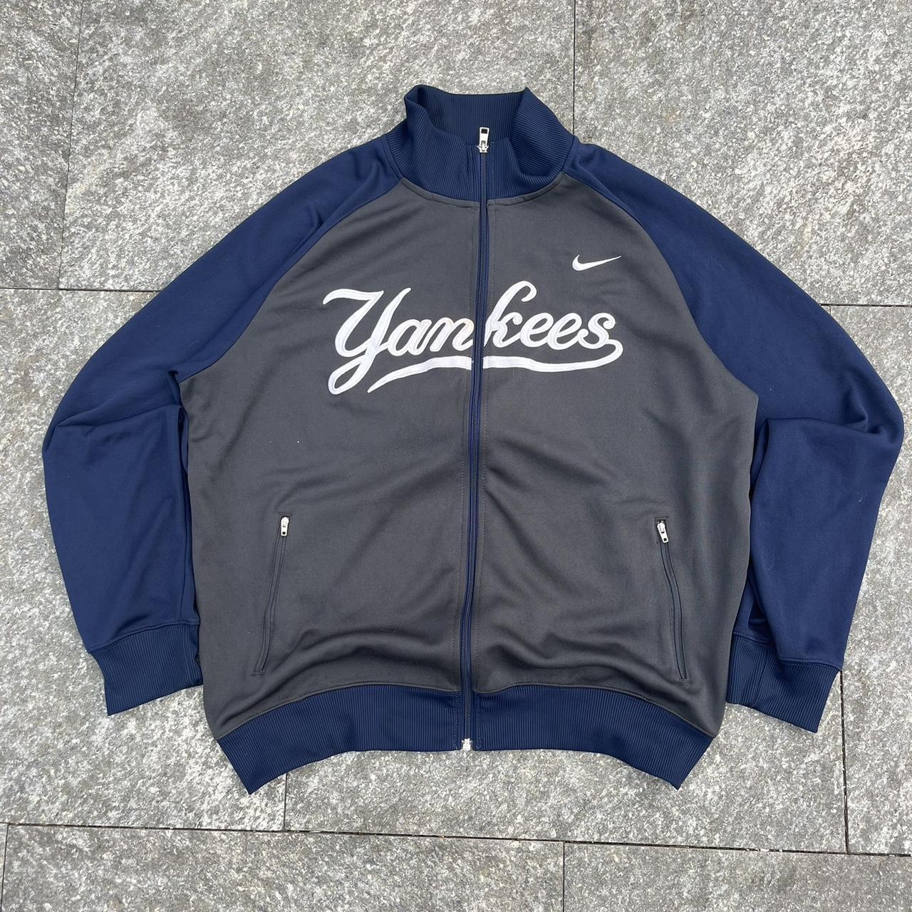 Y2K Nike New York Yankees zip up jacket in navy and... | Depop