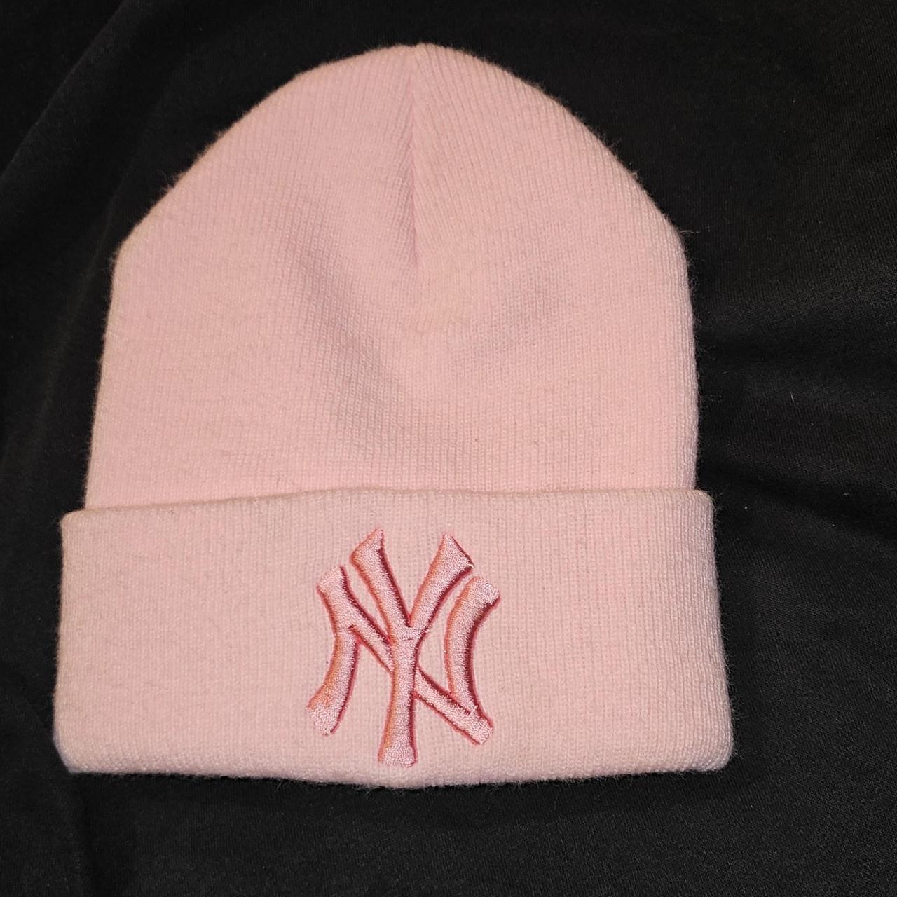 NY Pink Beanie. Really Clean! Cute color! - Depop