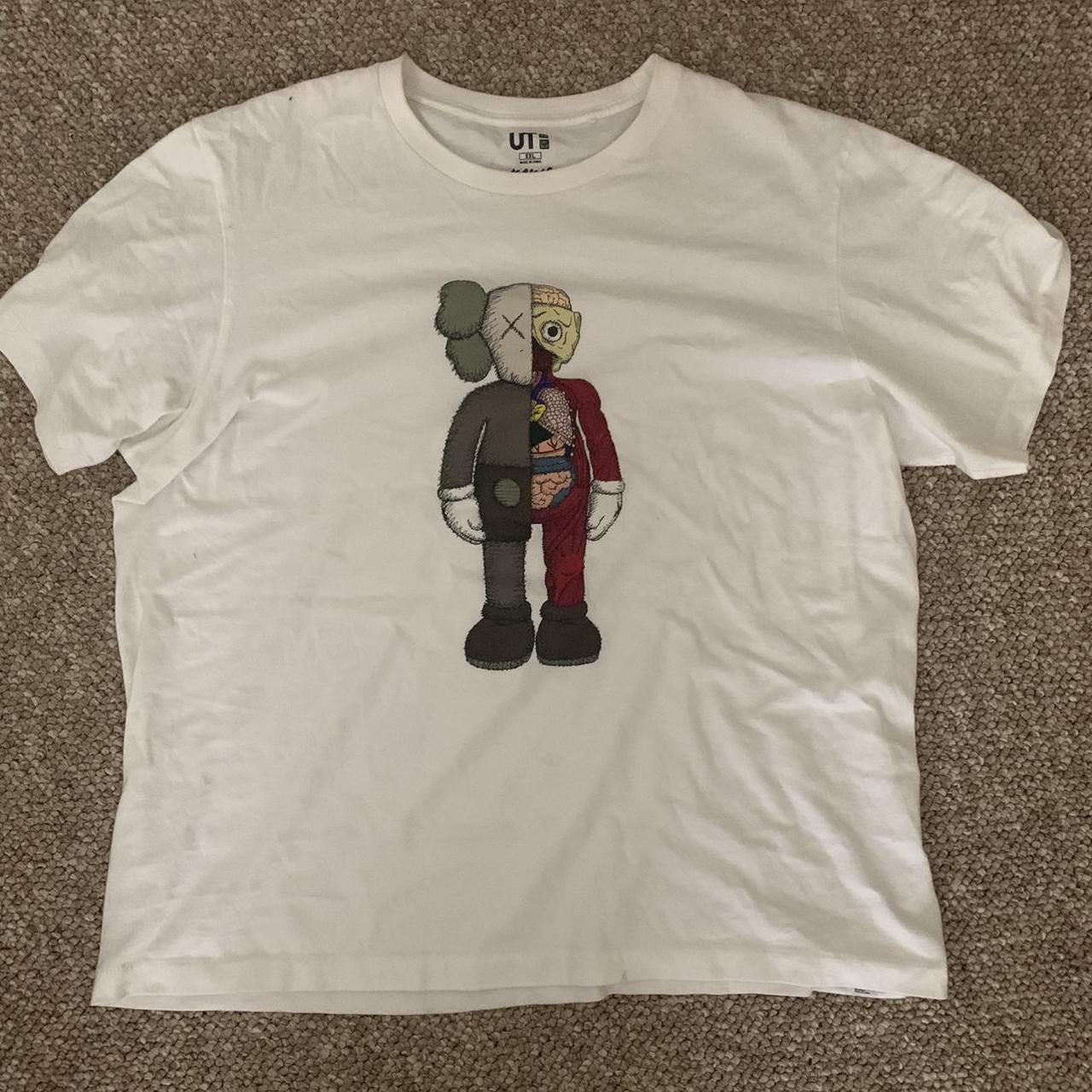 Kaws Men's White T-shirt | Depop
