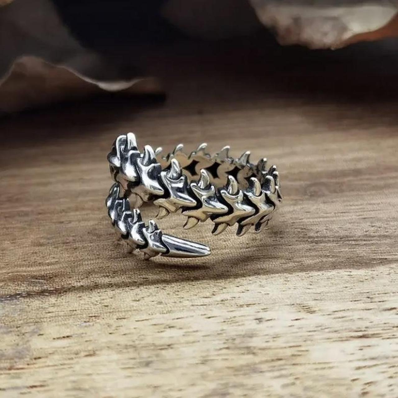 Vintage Gothic Spine Ring... | Depop